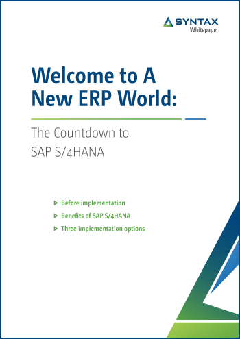 Welcome to New ERP World - Countdown to S/4HANA: Whitepaper